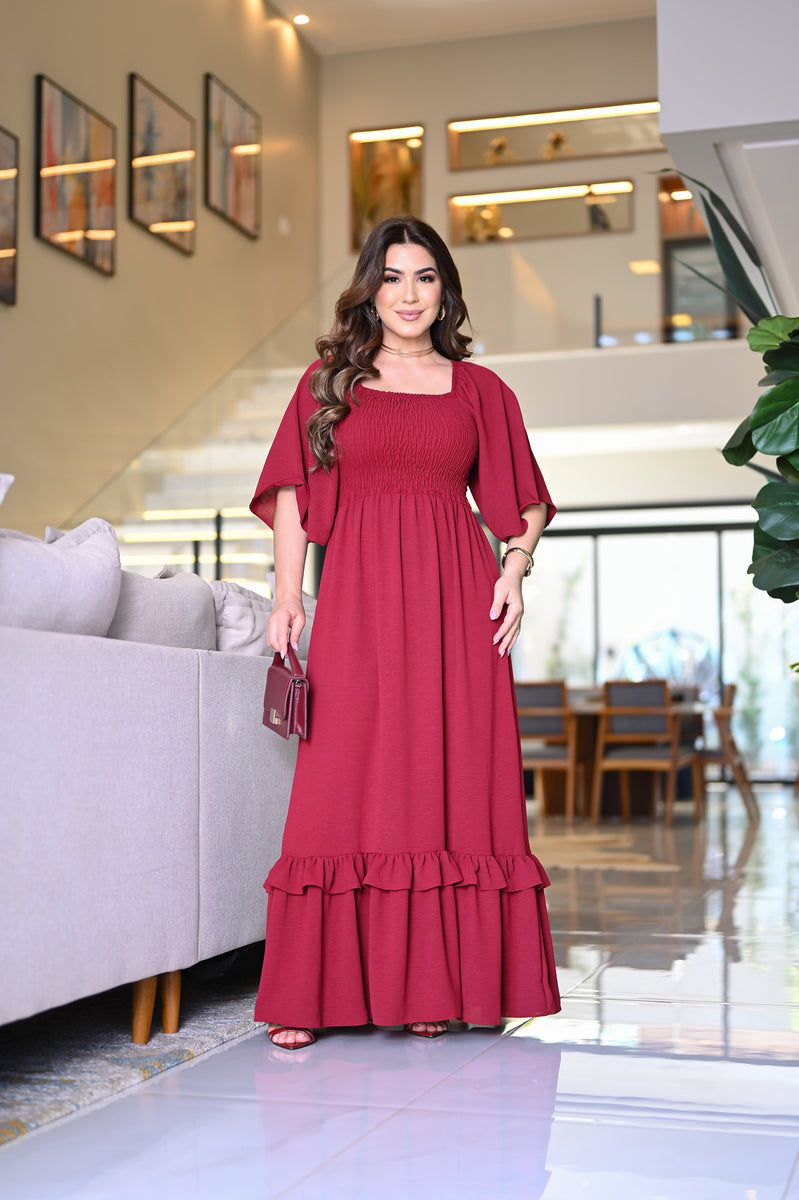 Vestido longo lastex - B389 – Denigma Moda Feminina